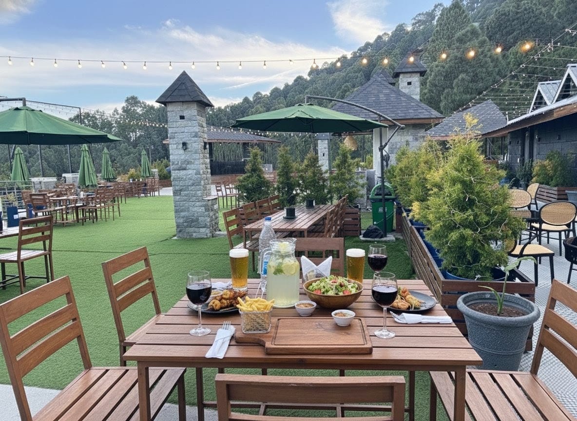 Silver Wings Studio Room balcony Terrace Resturant Homestay Kasauli ...